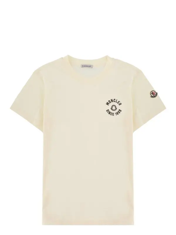 Moncler Cotton Logo T-shirt - Ivory