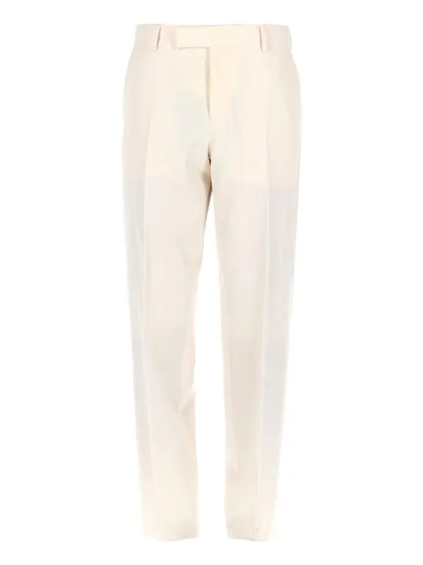 Fendi Virgin Wool Trousers - Beige