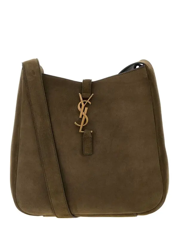 Saint Laurent Le 5 À 7 Mini Mud Suede Crossbody Handbag - Brown