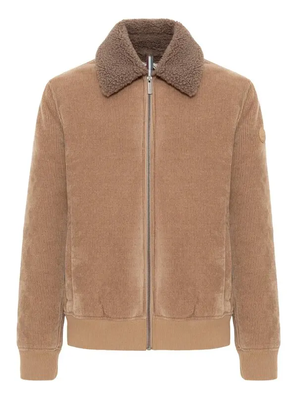COLMAR Corduroy Zip Jacket With Faux Shearling Collar - Marrakech