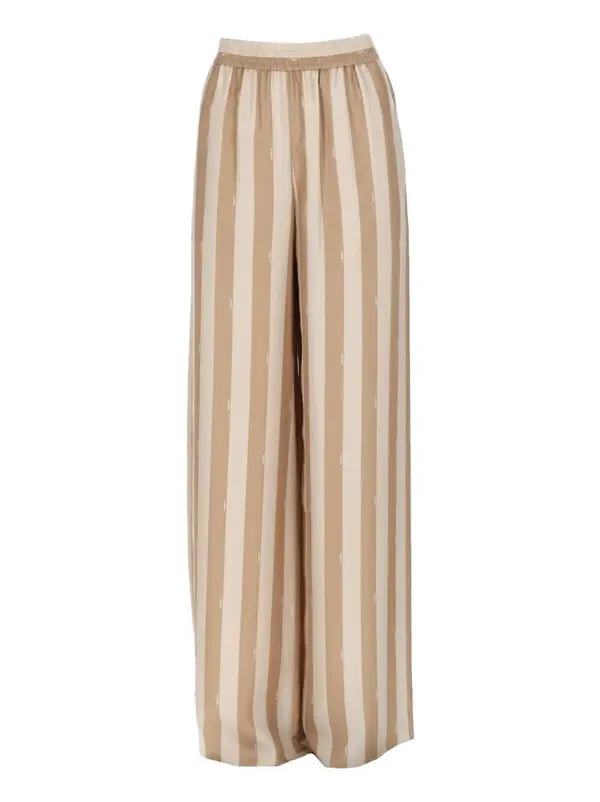 Fendi Silk Pequin Pants - Beige