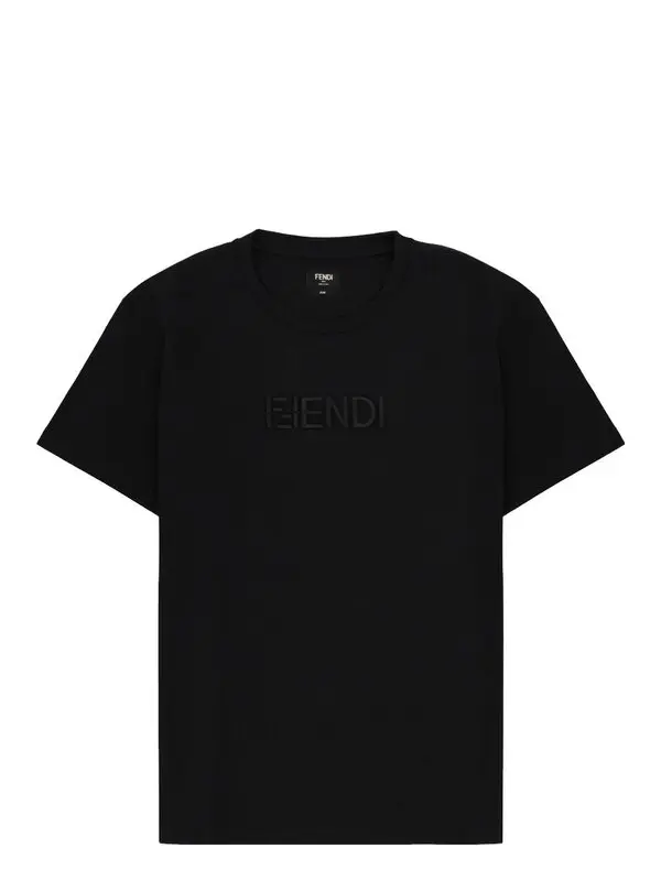 Fendi 3d Logo Cotton T-shirt - Black