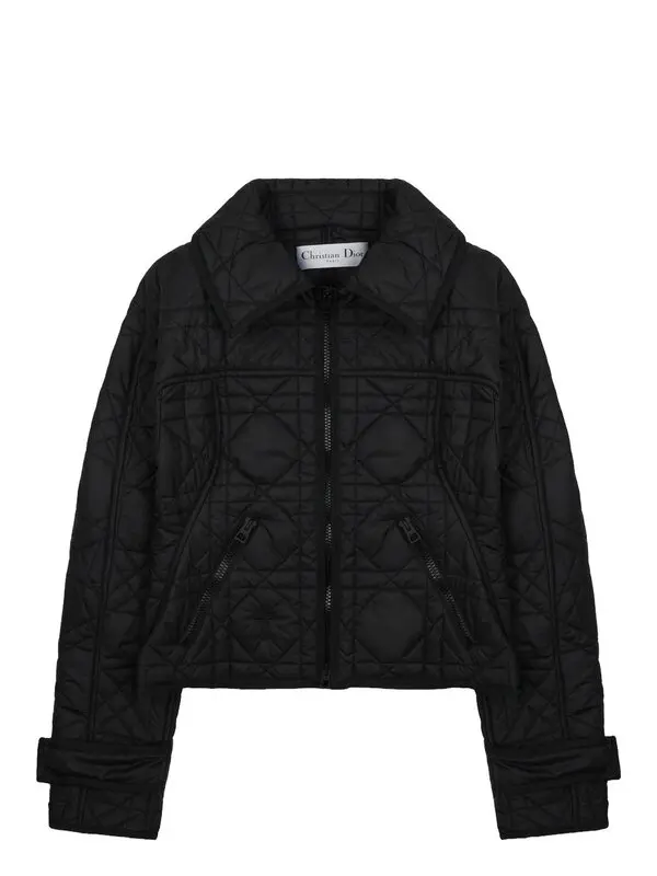 Dior Macrocannage Sports Jacket In 100% Polyester - Black