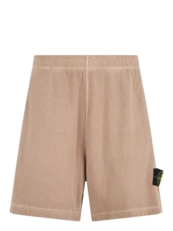 Stone Island Cotton Shorts - Beige