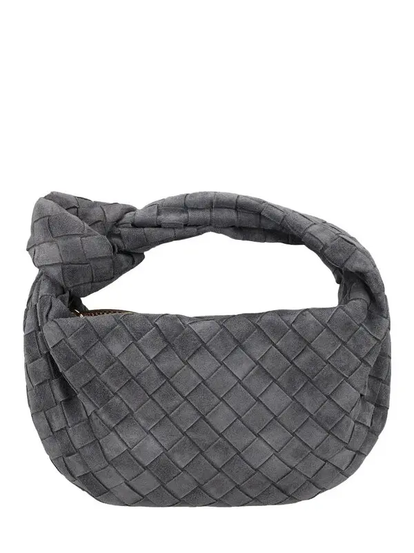 Bottega Veneta Mini Jodie Leather Bag - Grey