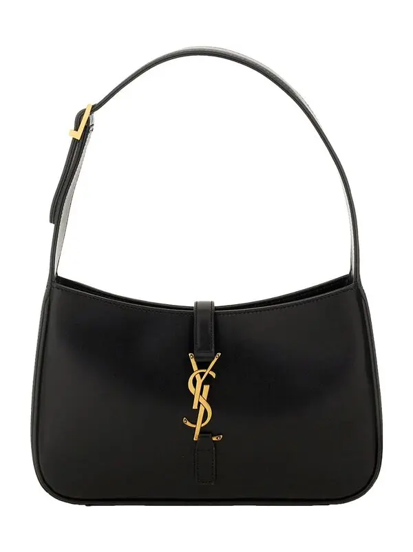 Saint Laurent Le 5 À 7 Hobo Handbag In Calf Leather - Black
