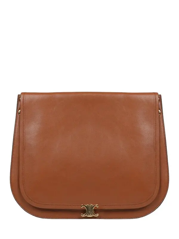 Celine Triomphe Mini Lamb Leather Shoulder Bag - Brown