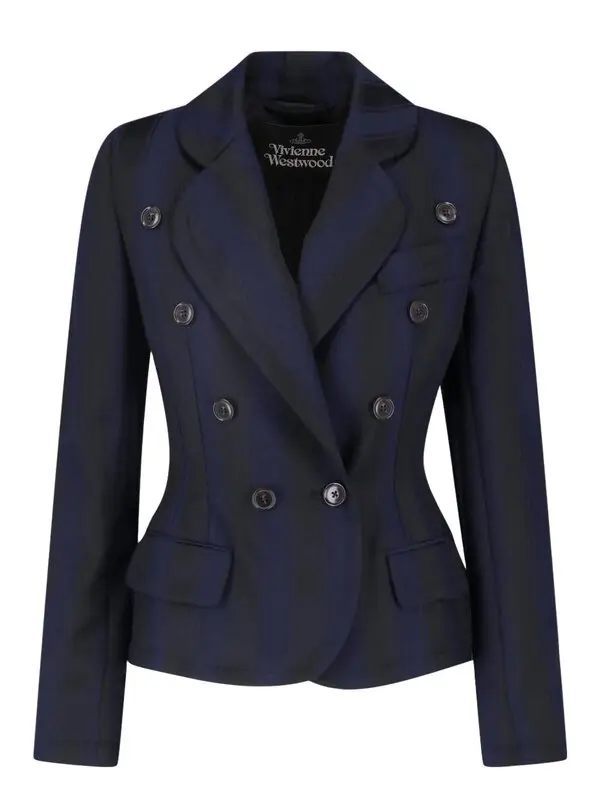 VIVIENNE WESTWOOD Tailored Double-breasted Blazer Jacket - Blue