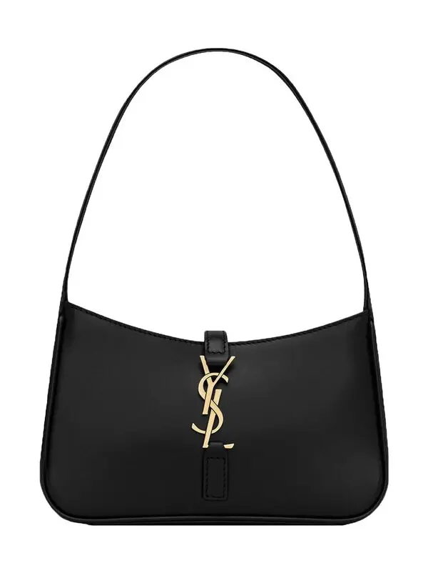 Saint Laurent Le 5 À 7 Mini Hobo Handbag In Calf Leather - Black