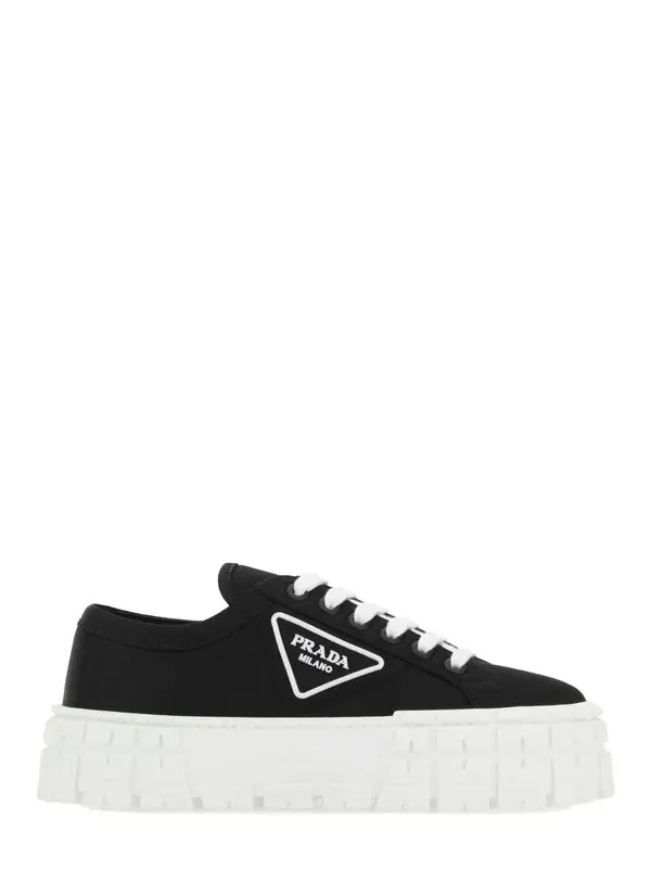 Prada Nope Removed: Platform Nylon Sneaker With 4 Cm Platform - Black