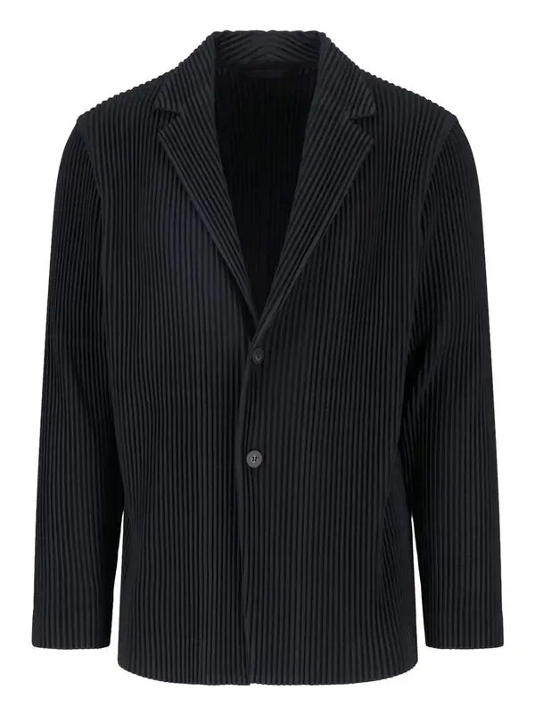 Issey Miyake Pleated Polyester Jacket - Black