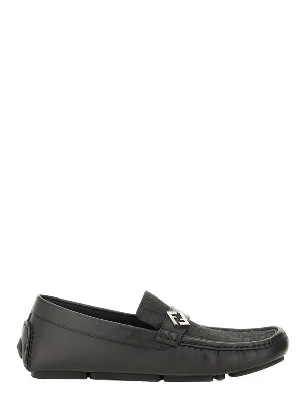 Fendi Ff Squared Driver Loafers - Brown