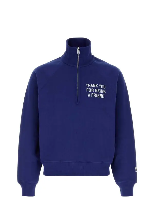 AMI Paris Cotton Sweatshirt - Blue
