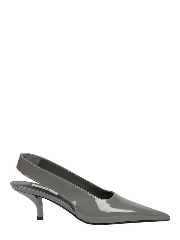 TOTEME Leather Heeled Décolletés - Grey