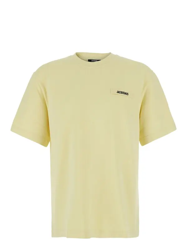 Jacquemus Grosgrain-trim T-shirt - Paleyellow