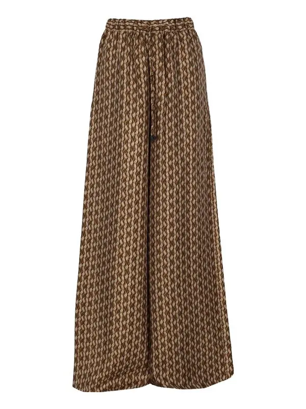 Max Mara Larino Silk Pants For - Brown