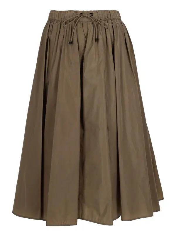 Max Mara Lonza Midi Skirt In Relaxed Silky Blend - Brown
