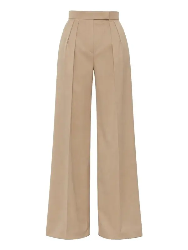 Max Mara Quorum Wide-leg Virgin Wool Trousers - Beige