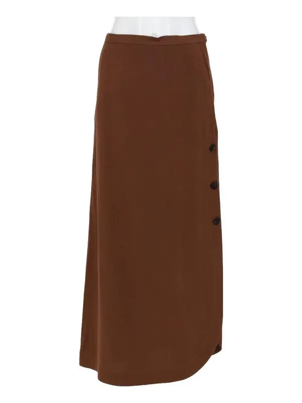 Max Mara Viscose Linen Blend Mini Skirt - Brown