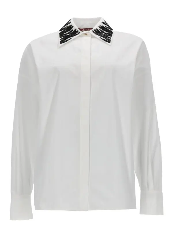Max Mara Dettaglio Strass Cotton-polyester Shirt - White