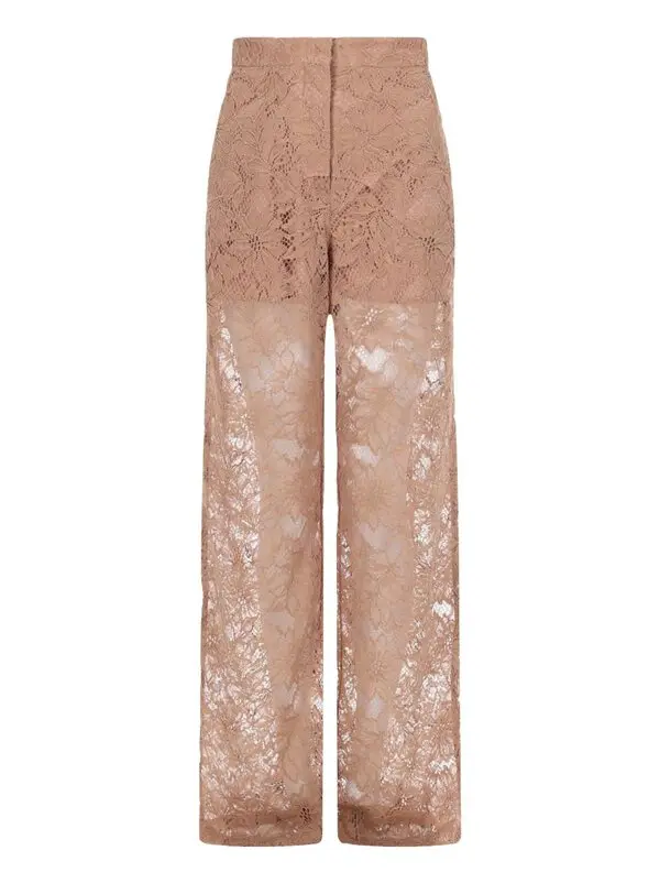 Sportmax Lace Wide-leg Pants - Pink