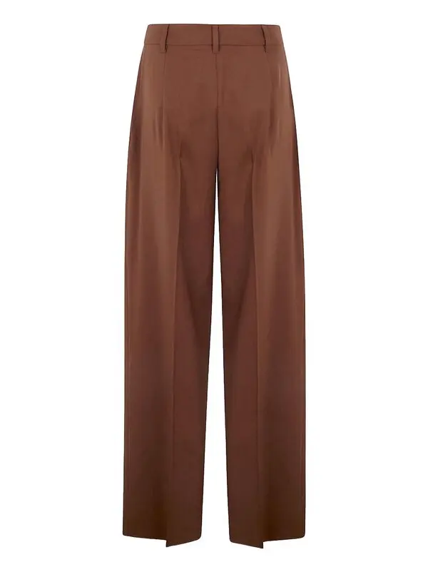 Max Mara Virgin Wool Tailored Trousers - Brown