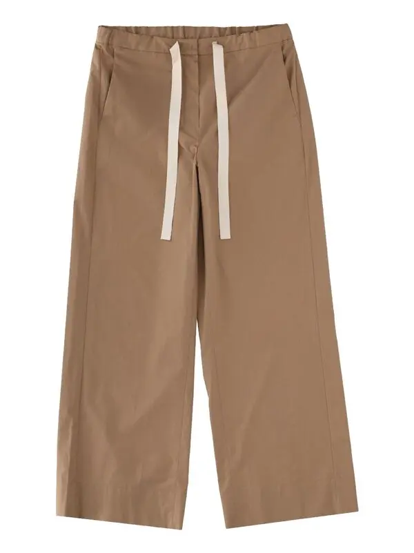 Max Mara Cotton Trousers - Brown