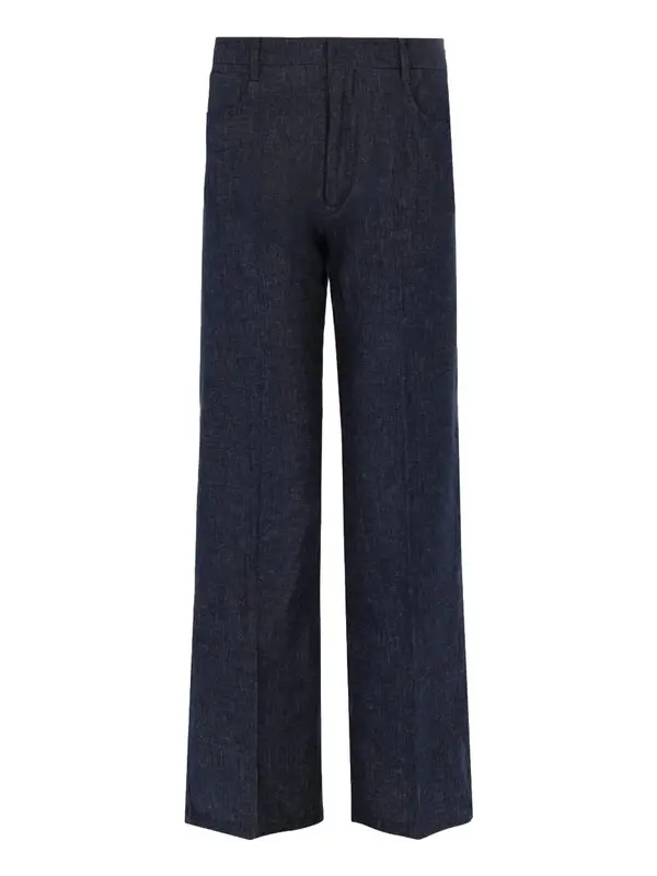 Max Mara Denim Straight-leg Pants - Blue