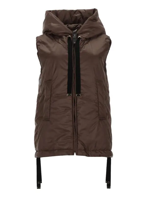 Max Mara Sculpted Polyester Vest - Brown