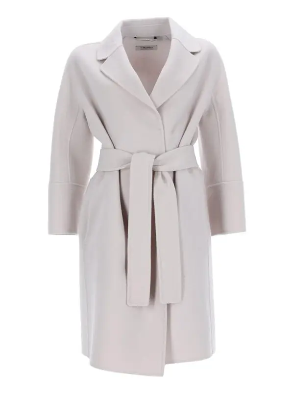 Max Mara Virgin Wool Belted Jacket - Ivory