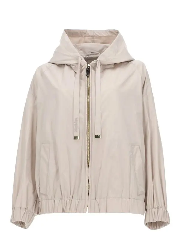Max Mara Oversized Mini Taffeta Short Jacket - Beige