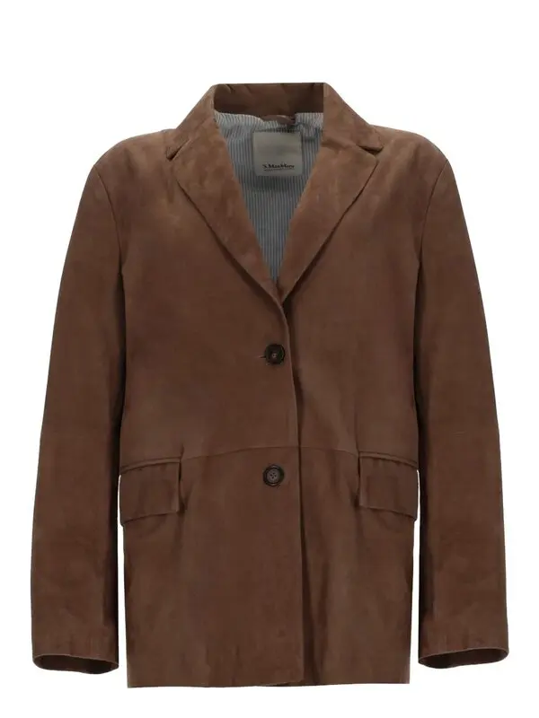 Max Mara Anfora Leather Jacket - Brown