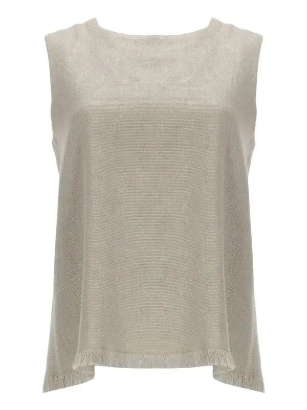 Max Mara Anika Linen Top - Beige