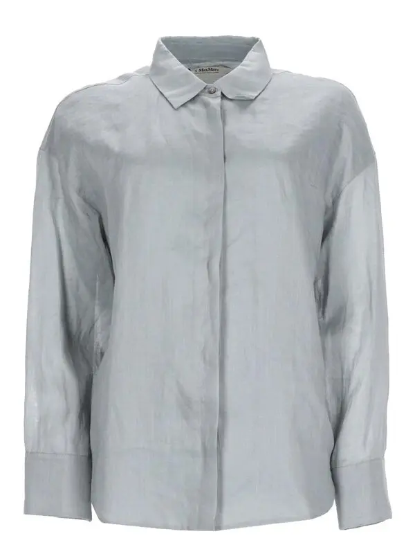 Max Mara Comfortable Ramie Shirt - Blue