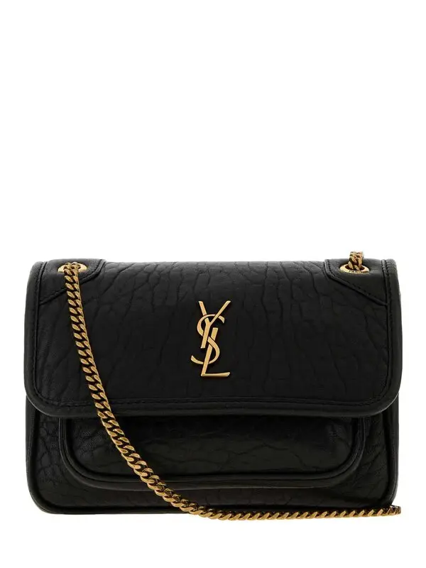 Saint Laurent Mini Niki Leather Crossbody Bag - Black