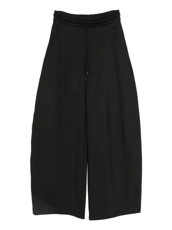 Max Mara Technical Cotton T-shirt Trousers - Nero