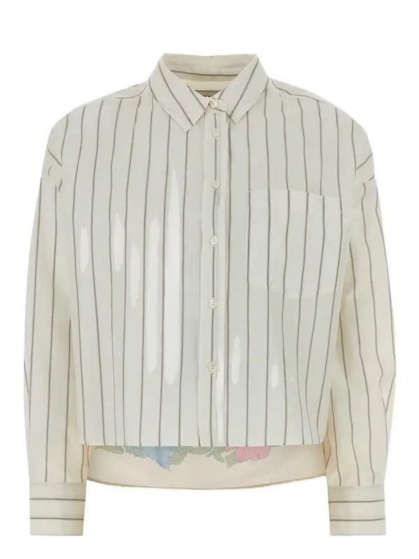 WEEKEND Embroidered Poplin Shirt - Stripped