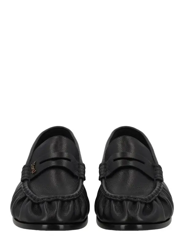 Saint Laurent Le Loafer Leather Loafers - Black