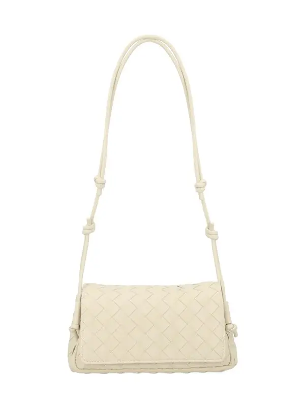 Bottega Veneta Notturno Mini Crossbody Bag In Lamb Leather - Ivory
