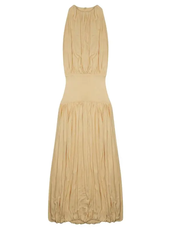 TOTEME Draped Viscose Gown - Yellow