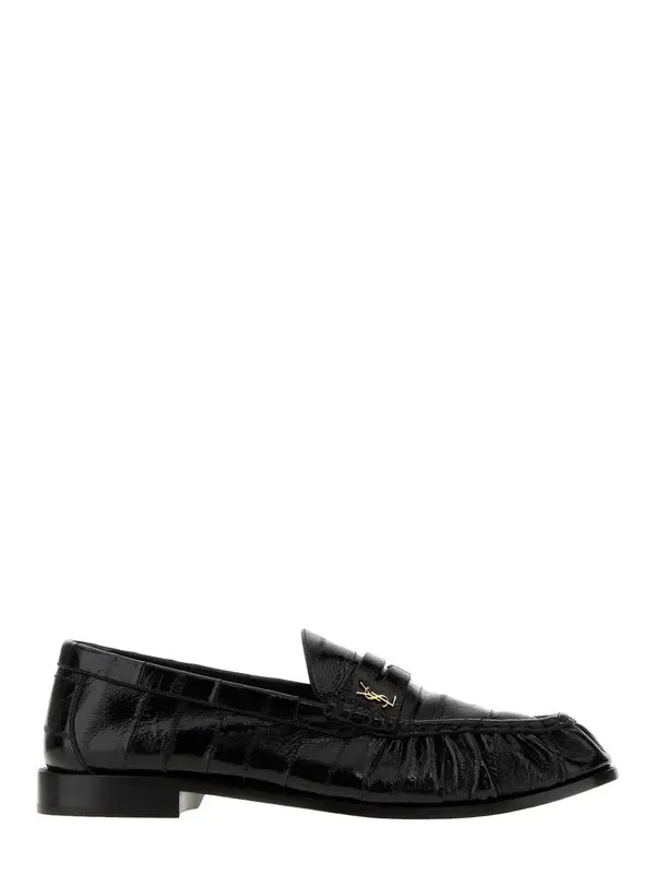 Saint Laurent Le Loafers Leather Loafers - Black