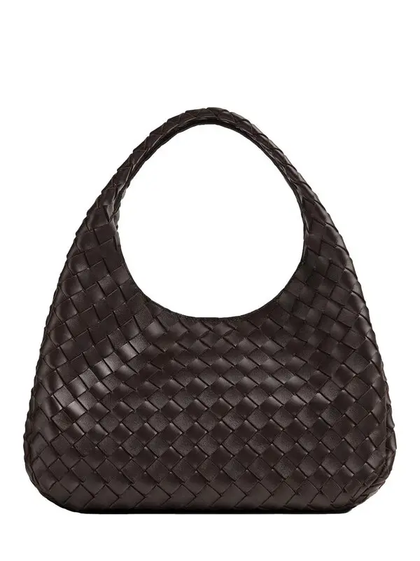 Bottega Veneta Bell Leather Shoulder Bag - Brown