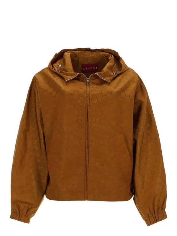 Gucci Gg Fabric Bomber Jacket - Brown