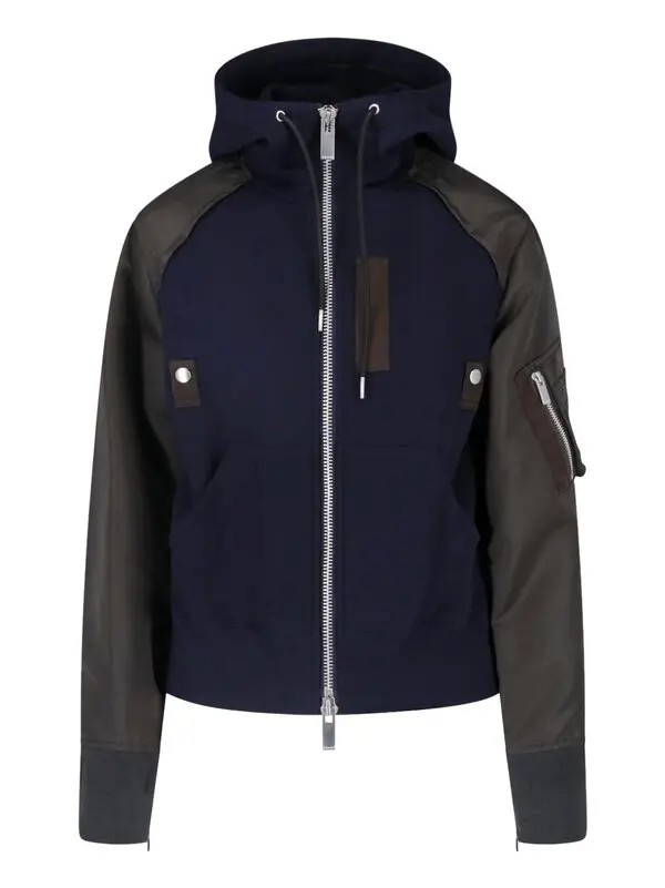 Sacai Contrast Panel Statement Jacket - Blue