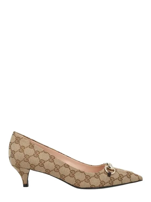 Gucci Pumps With Clasp Detail - Beige