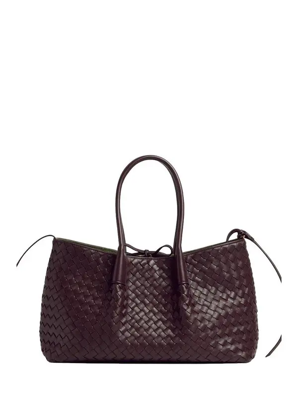 Bottega Veneta Reversible Picture Gallery Handbag In Calf Leather - Multicolour