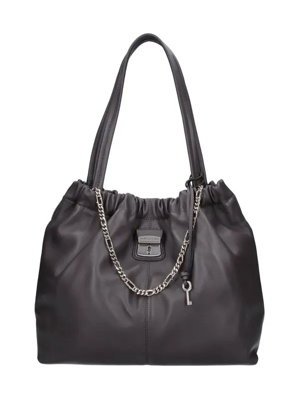 Marc Jacobs Quilted Drawstring Shoulder Tote Bag - Grey