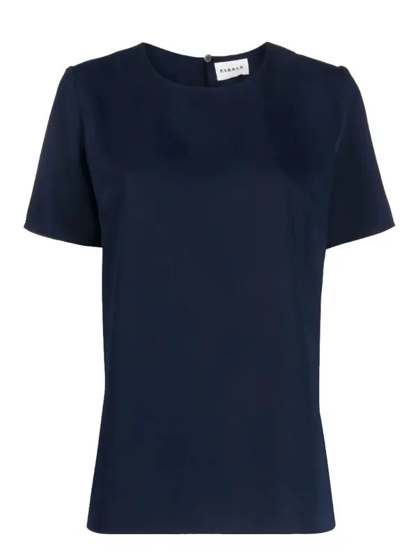 P.a.r.o.s.h Short-sleeved Cady Blouse - Black