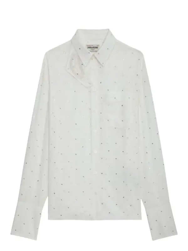 Zadig&Voltaire Tyrone Embellished Silk Shirt - White