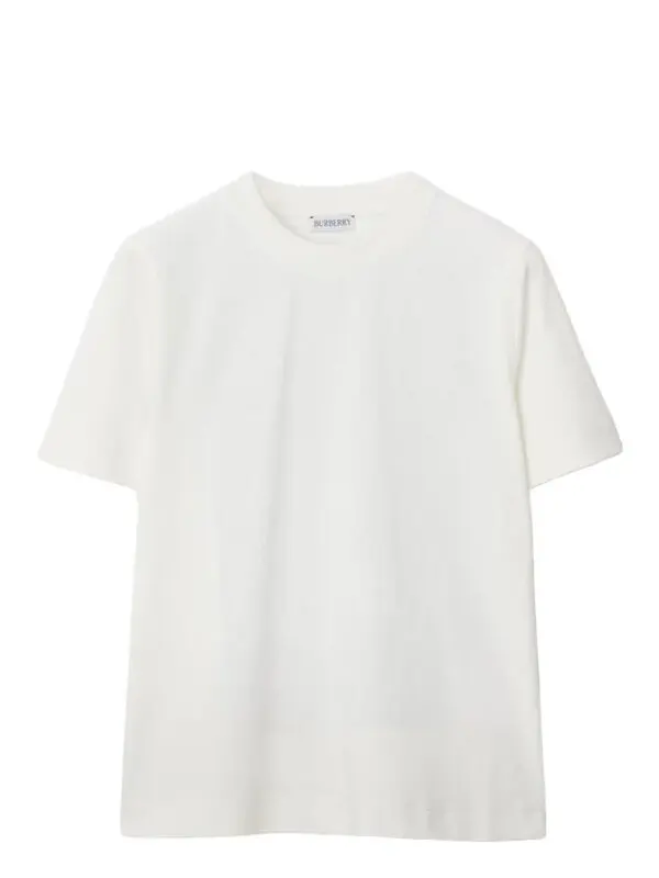 Burberry Equestrian Knight Cotton T-shirt - White
